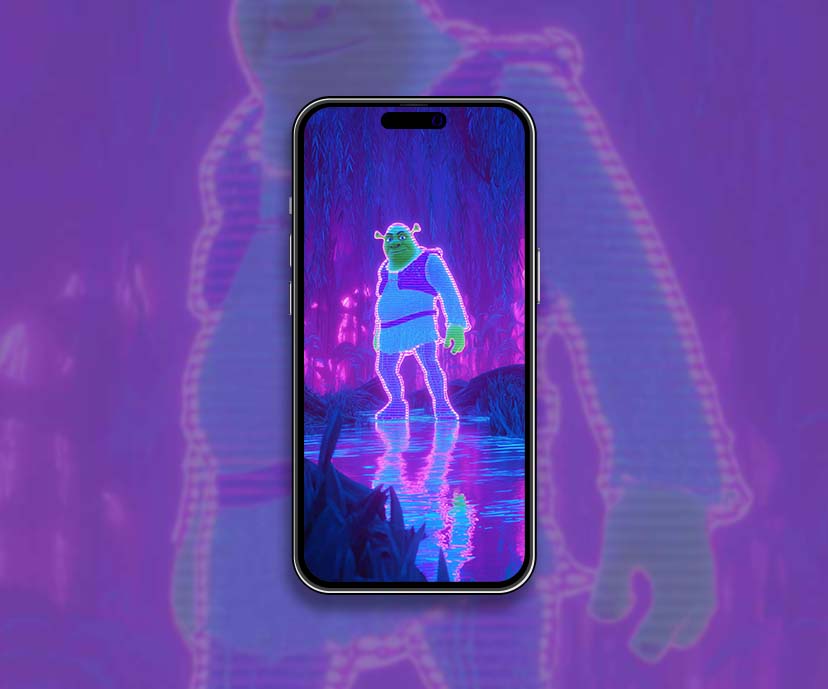Shrek Cyberpunk Hologram Retrowave Wallpapers - HD Wallpapers