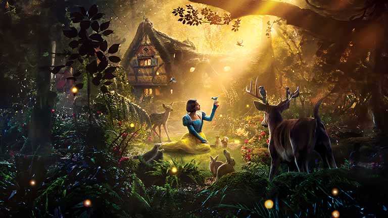 Snow White Live Action Forest Cottage Magic Desktop Wallpaper