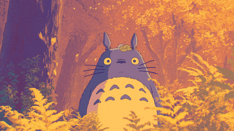 Totoro Spirit of the Forest Yellow Glow Cute GIF Desktop Wallpaper