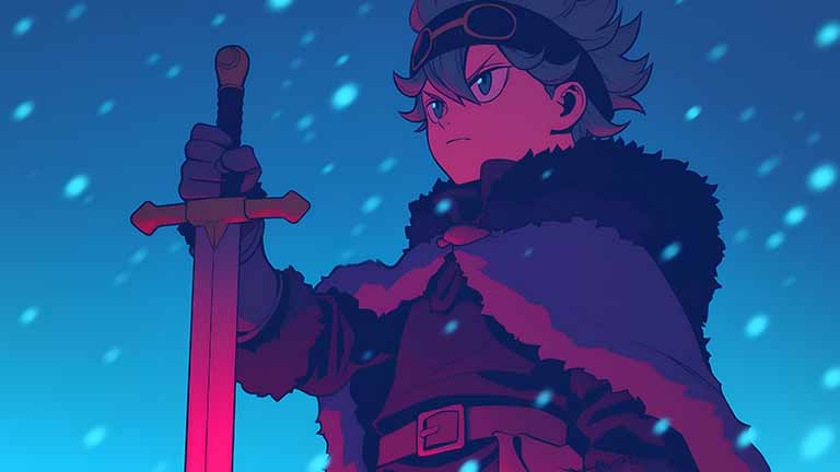 Black Clover Asta Anti-Magic Sword Winter Desktop Wallpaper
