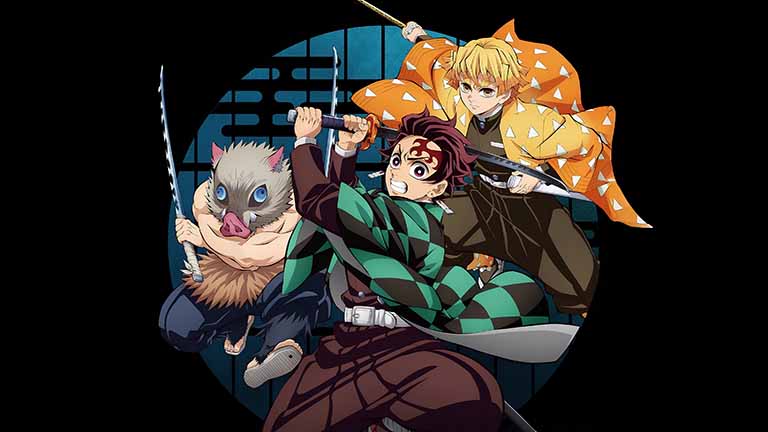 Demon Slayer Tanjiro Zenitsu Inosuke Action Desktop Wallpaper