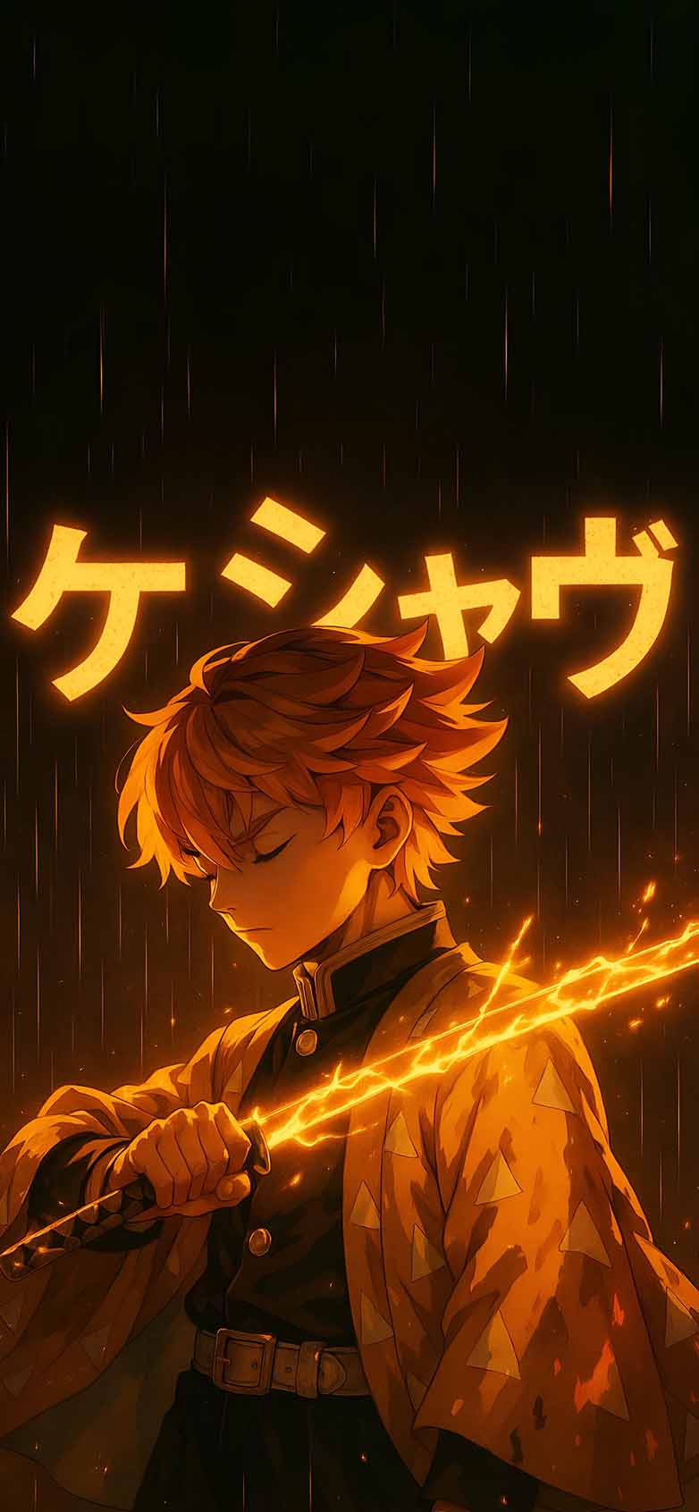 Demon Slayer Zenitsu Agatsuma Thunder Blade Wallpapers HD