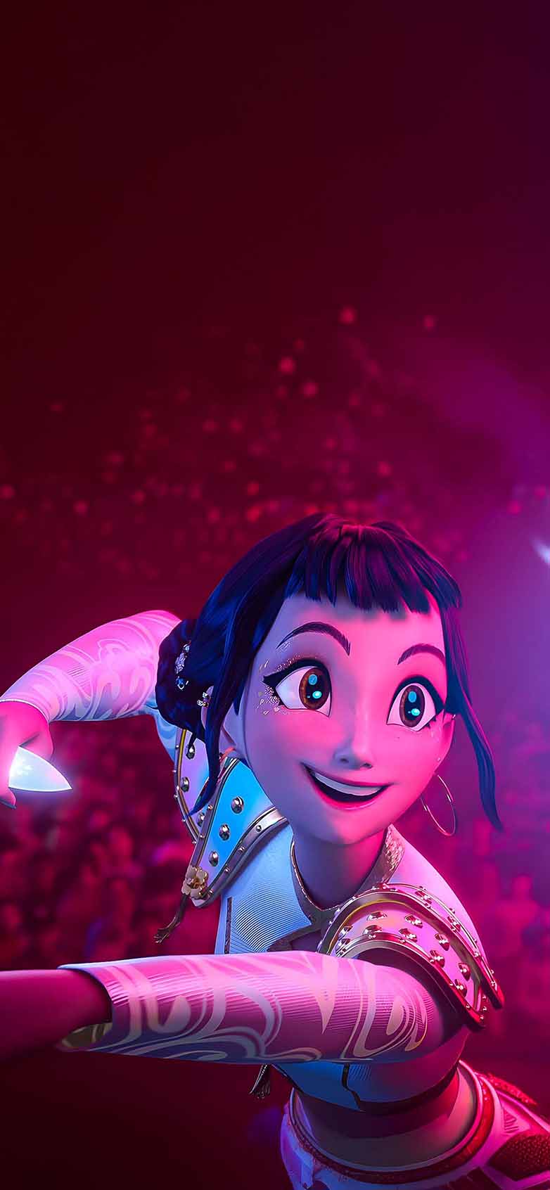 Kpop Demon Hunters Zoey Neon Stage Wallpapers - HD Wallpapers