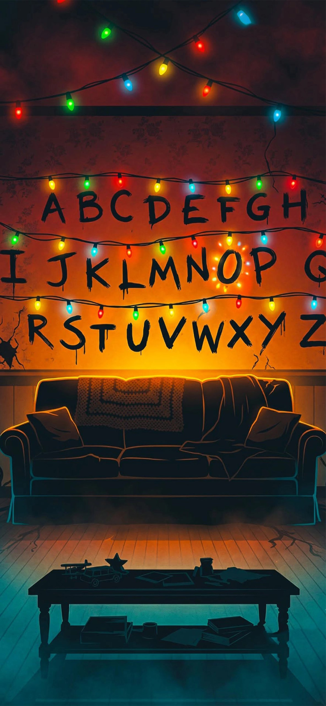 Stranger Things Alphabet Fairy Lights Wallpapers - Free Wallpapers