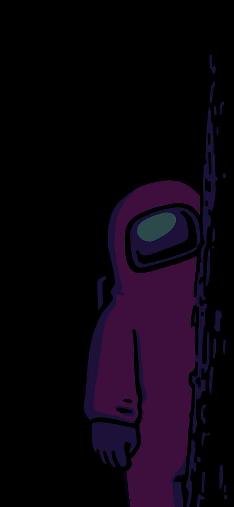 Sus Among Us Crewmate Peeking Wallpapers - Games Wallpapers