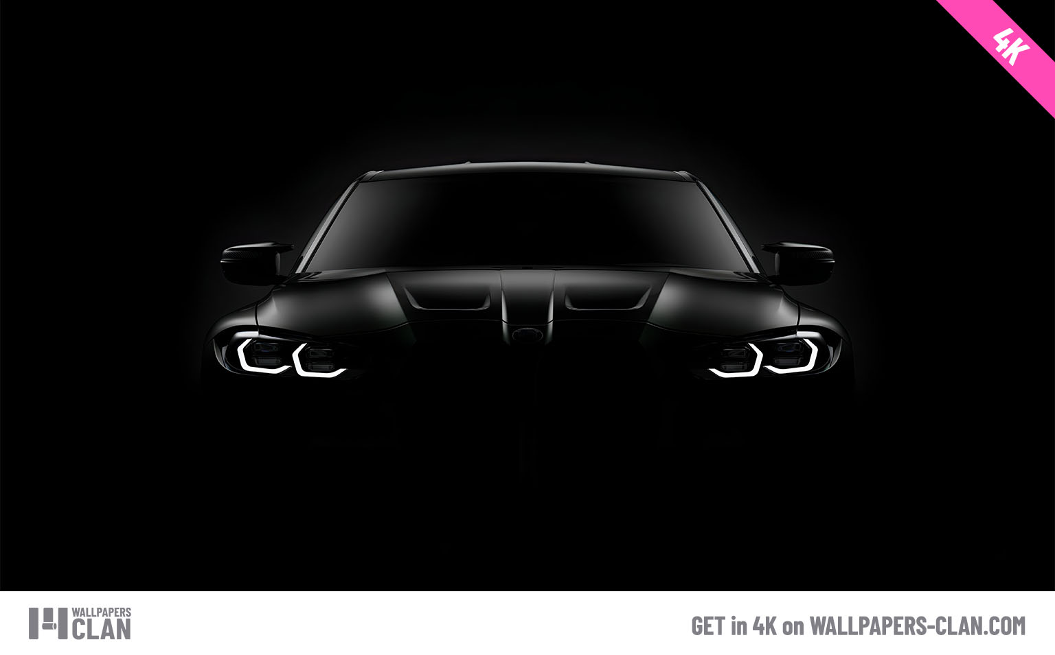 BMW M3 Black Headlights Dark Desktop Wallpaper - Wallpaper 4K