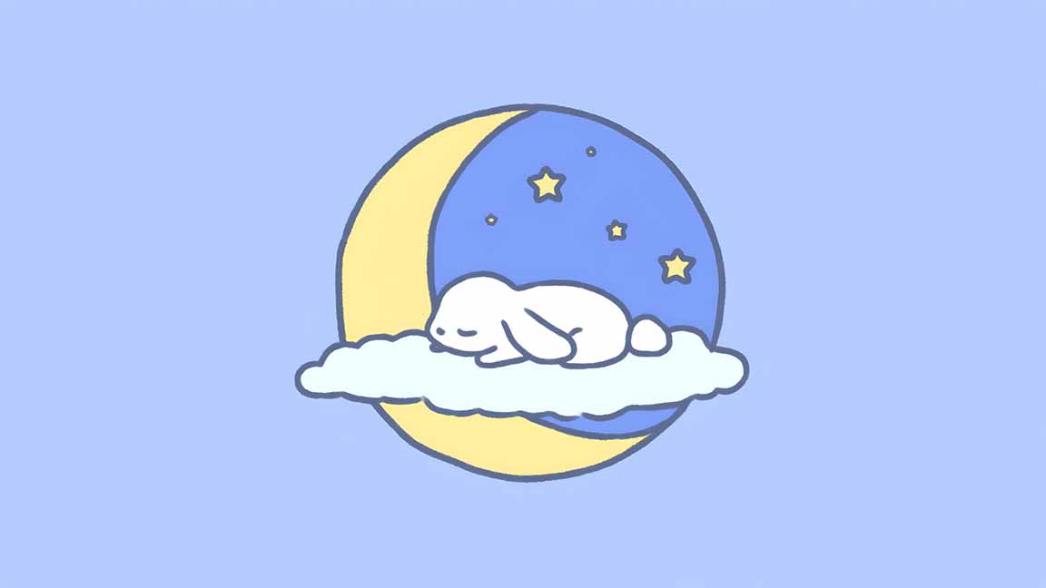 Bunny Moon Dream Aesthetic Desktop Wallpaper - 4K Wallpapers