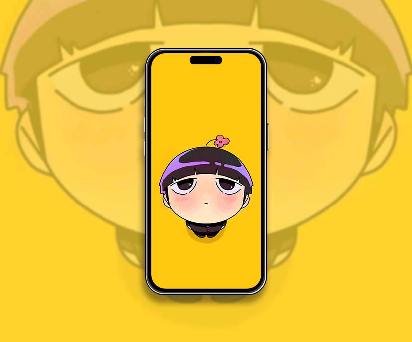Chibi Mob Psycho 100 Yellow Wallpapers - iPhone Wallpapers HD