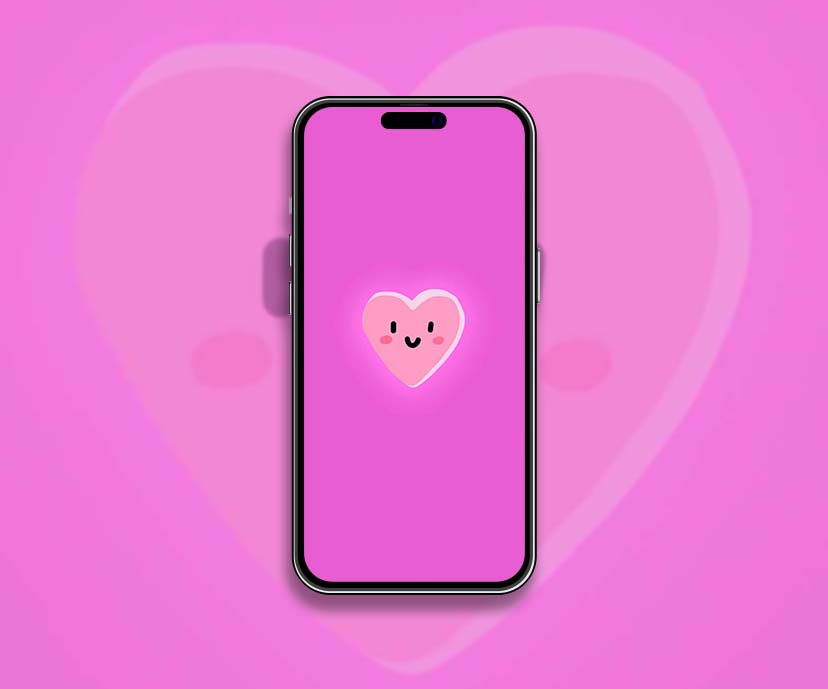 Cute Kawaii Pink Heart Wallpapers - Minimalist Love Wallpapers HD