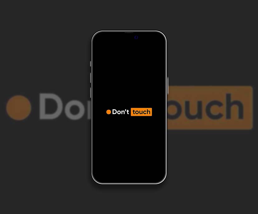 Don't Touch Minimal Black Wallpapers - Unique Phone Wallpapers