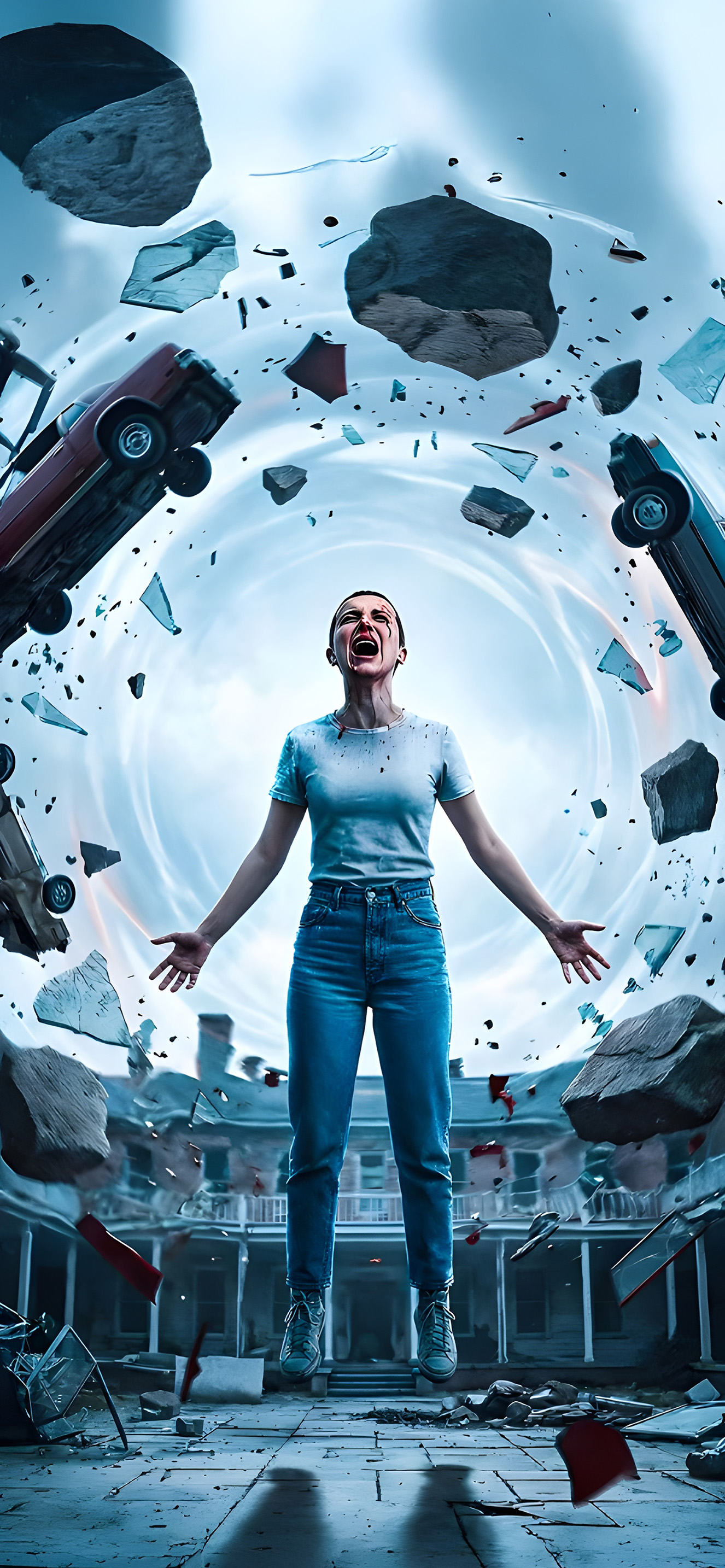 Eleven Stranger Things Telekinetic Car Storm Wallpapers iPhone