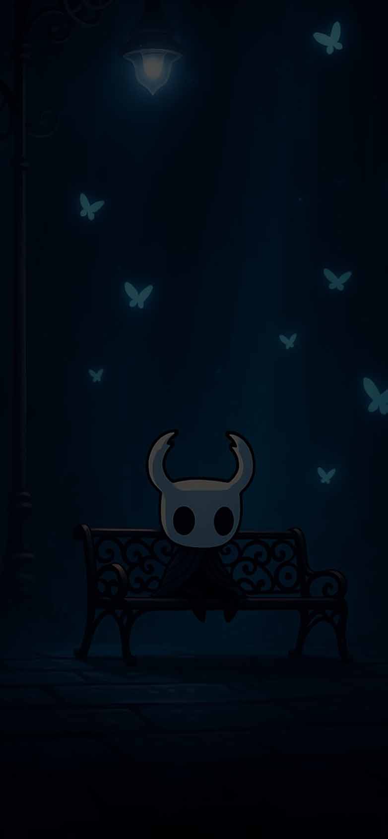 Hollow Knight Bench Fireflies Night Wallpapers - Games Wallpapers