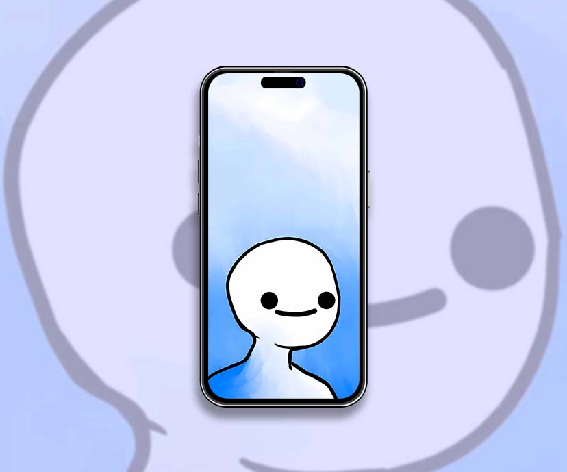 Meme Face Light Blue Wallpapers - Funny Wallpapers for iPhone