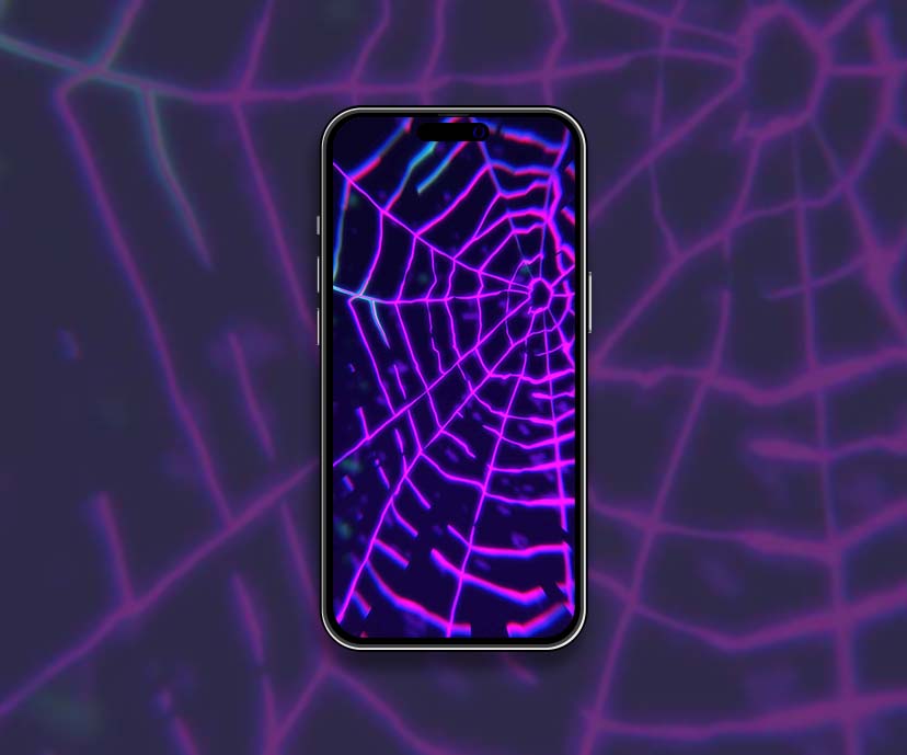 Neon Spiderweb Purple Glow Phone Wallpapers - HD Wallpapers