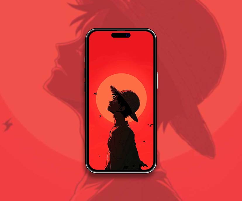 One Piece Luffy Red Sunset Anime Wallpapers - Free Wallpaper HD