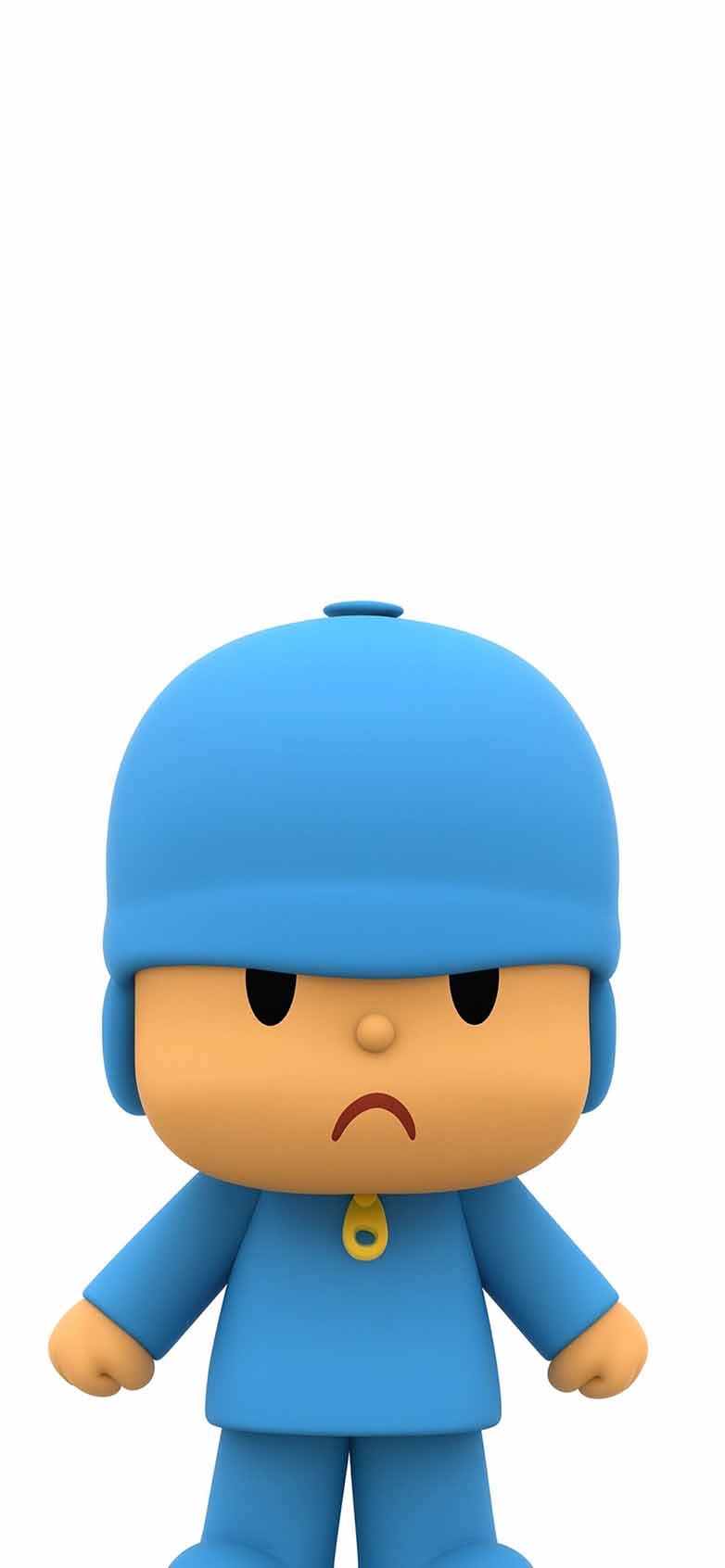 Pocoyo Angry Face White Wallpapers - Cartoons Wallpapers HD