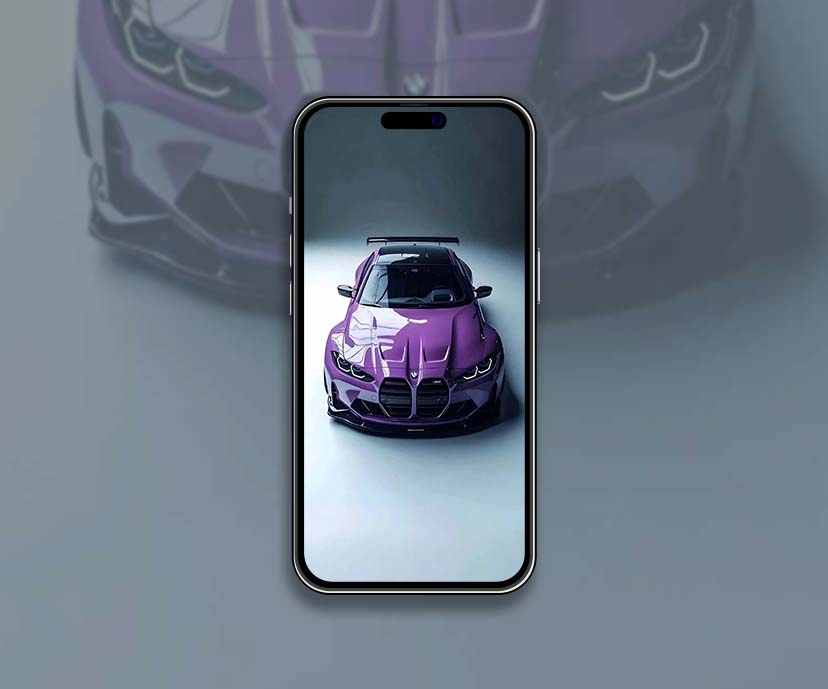 Purple BMW Sports Car Front View Wallpapers - Free Wallpapers