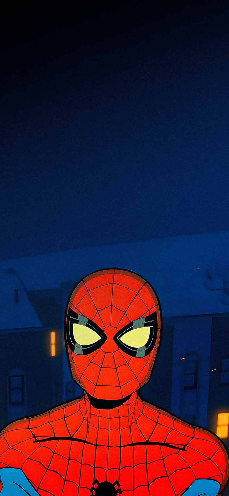 Spider-Man Cartoon Night City Wallpapers - Superhero Wallpapers