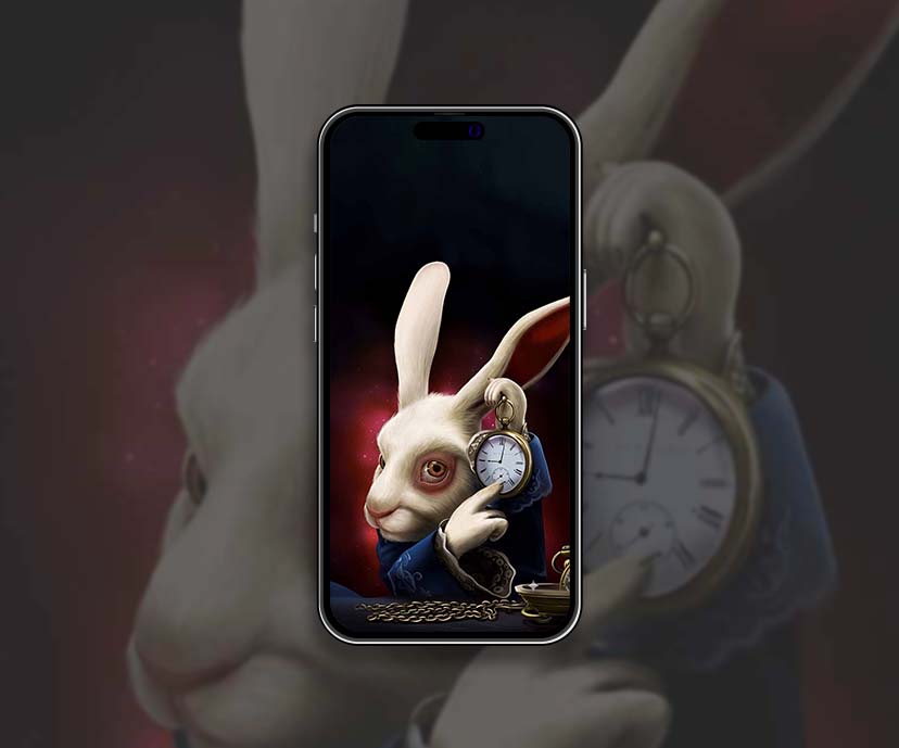 White Rabbit Alice in Wonderland Pocket Watch Wallpapers HD