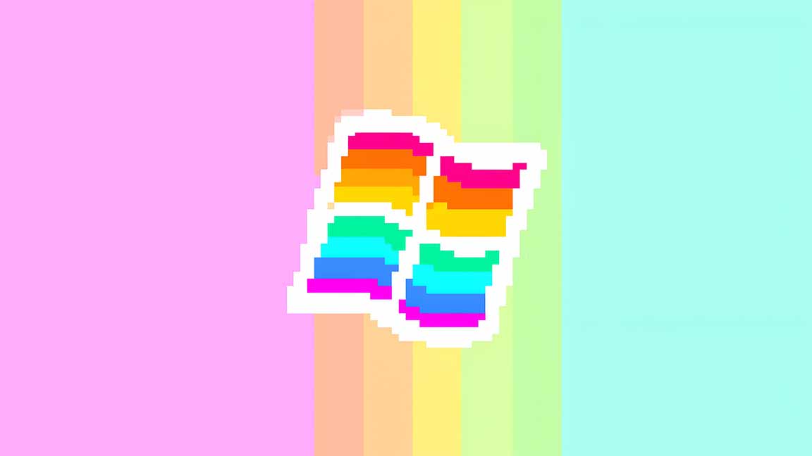 Windows Retro Pastel Rainbow Logo Desktop Wallpaper 4K & HD