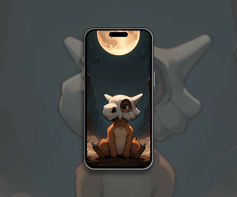 Lonely Cubone Full Moon Pokemon Wallpapers - Free Wallpapers