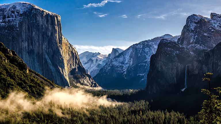Yosemite El Capitan Morning Mist 4K Desktop Wallpaper PC